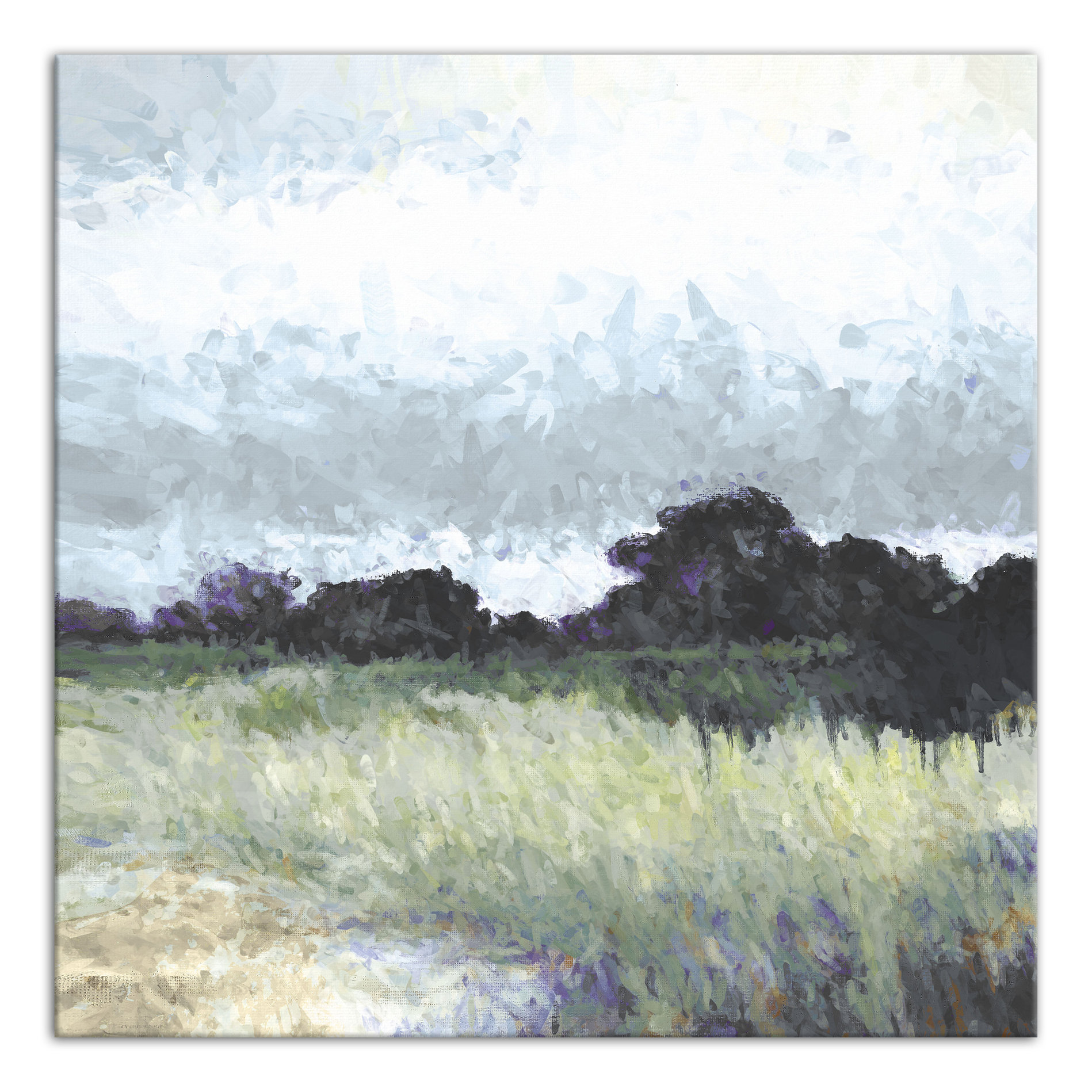 Abstract Landscape 24x24 Canvas Wall Art, 24x24 - Contemporary - Prints ...