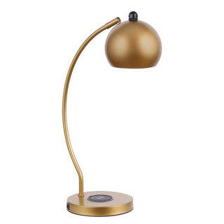 Coaster Andreas Contemporary Metal Dome Shade Table Lamp in Gold ...
