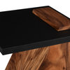 Slant Side Table, Natural/Black, 24x24x20"h - Industrial - Side Tables ...