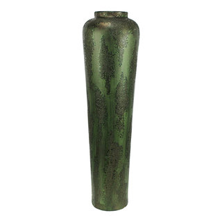Lovely Sleek Ceramic Vase, Green - Contemporary - Vases - by BuyDBest ...