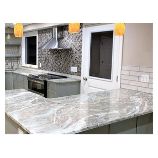 Merrimack, Gray Transitional Kitchen - Transitional - Kitchen - Boston ...