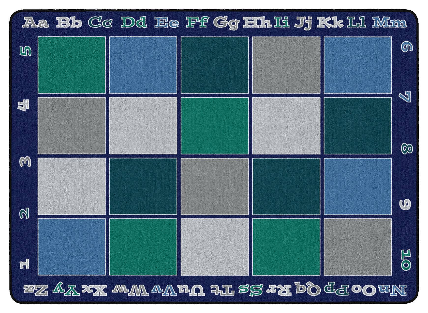 Flagship Carpets FA1852-58FS Sitting Grid Cool, 10'6x13'2 ...