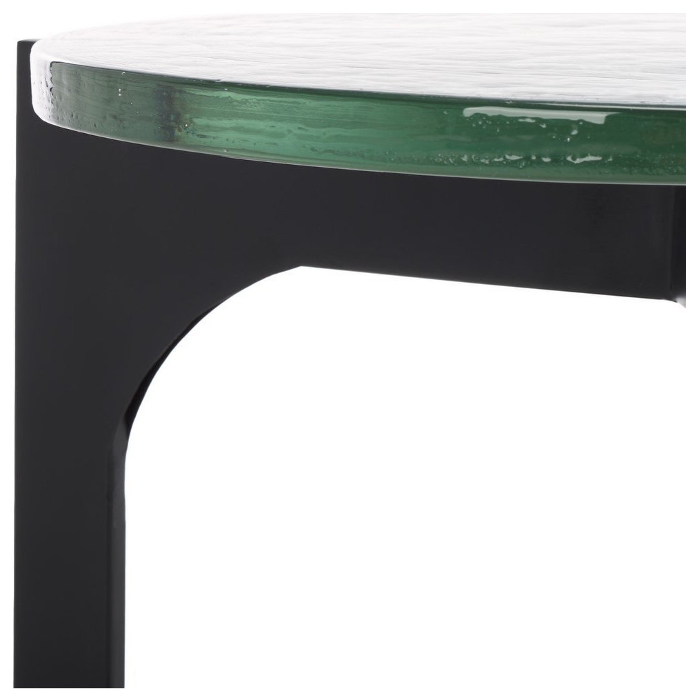 Safavieh Couture Seymour Cast Glass Accent Table - Transitional - Side ...