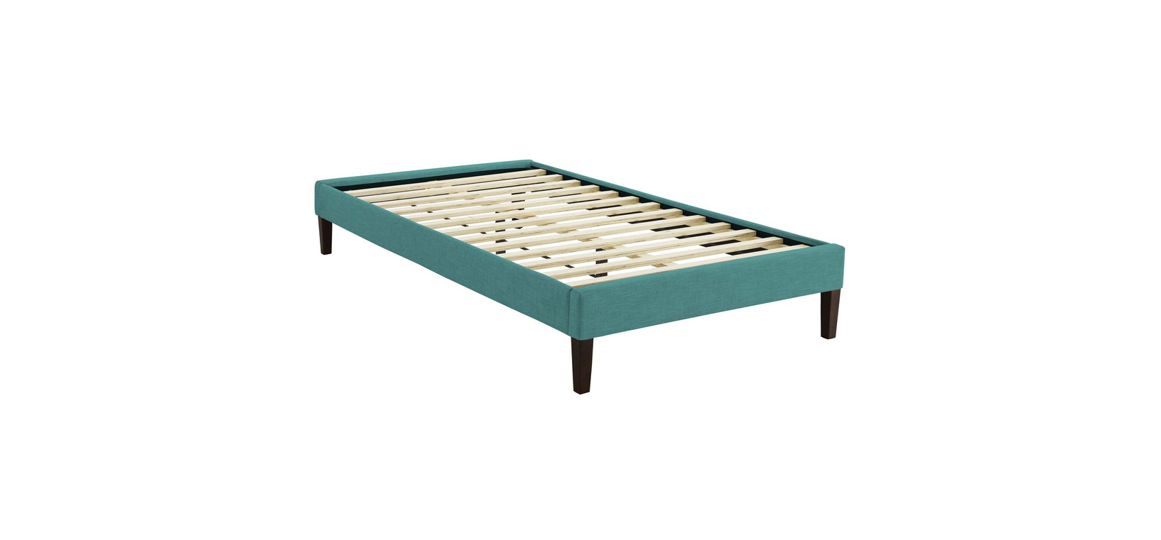 Modern Contemporary Urban Living Design Platform Bed Frame, Fabric ...