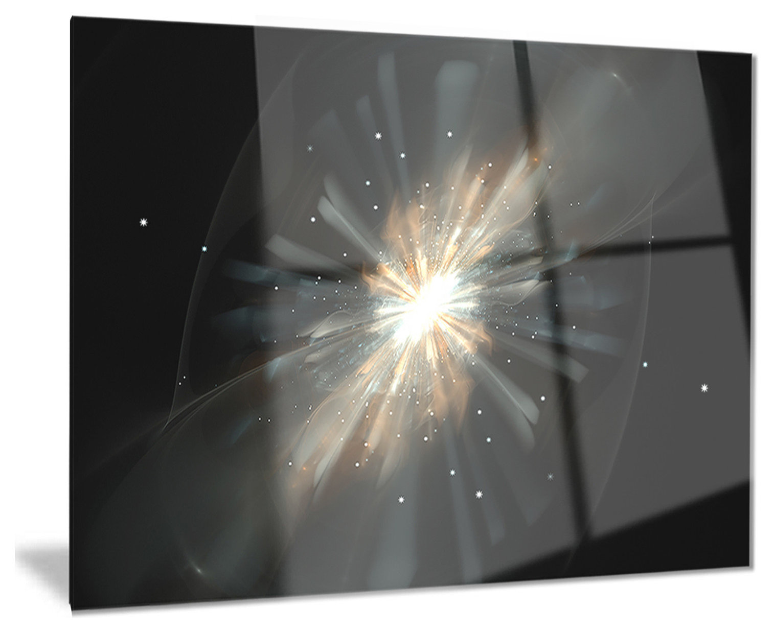 "Fractal Star Galaxy" Abstract Digital Glossy Metal Wall Art, 40"x30 ...