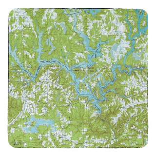 Lewis Smith Lake, AL Nautical Map Coaster - 3 Sets of 4 (12 Total) Set ...