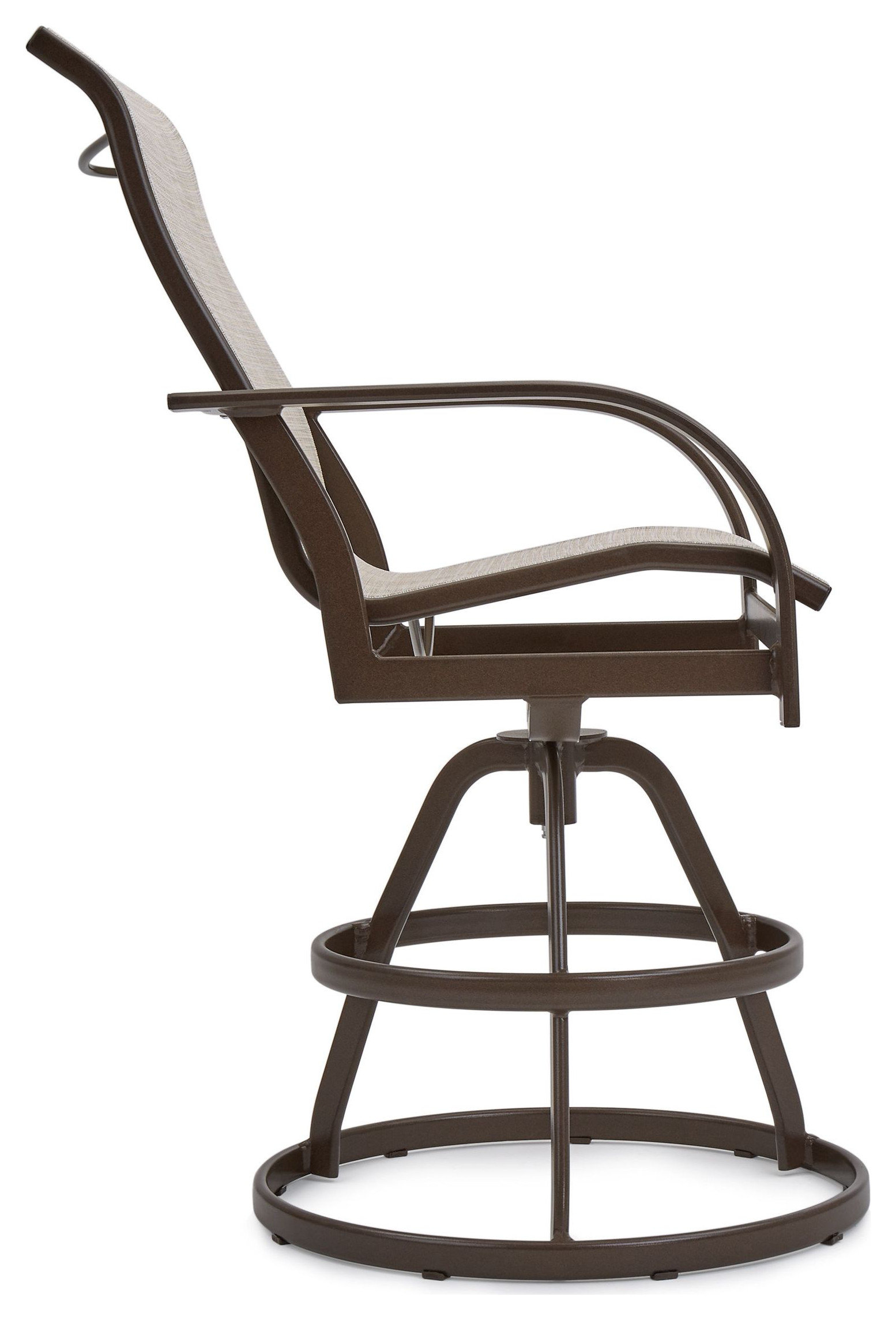 Key West Sling High Back Swivel Bar Stool - Transitional - Outdoor Bar ...