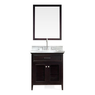 ARIEL Kensington 31" Single Sink Vanity Set, Espresso - Transitional ...