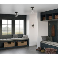 Atwell Collection Two-Light Matte Black Mid-Century Modern Wall Sconce ...