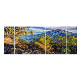 Merbabu Volcano in Java, Multipanel Landscape Canvas Art Print, 83"x32 ...