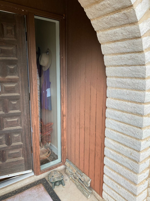 Exterior front door siding