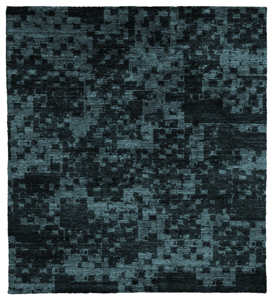 Phlegethon B Wool Hand Knotted Tibetan Rug, 6' Round - Contemporary ...