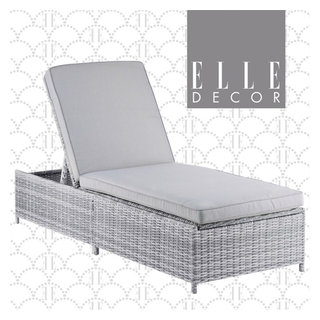 Elle Decor Vallauris Outdoor Chaise Lounge with Storage Grey - Tropical ...