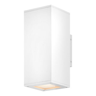Tetra LED Wall Mount, Textured White - Modern - Outdoor Wall Lights And ...