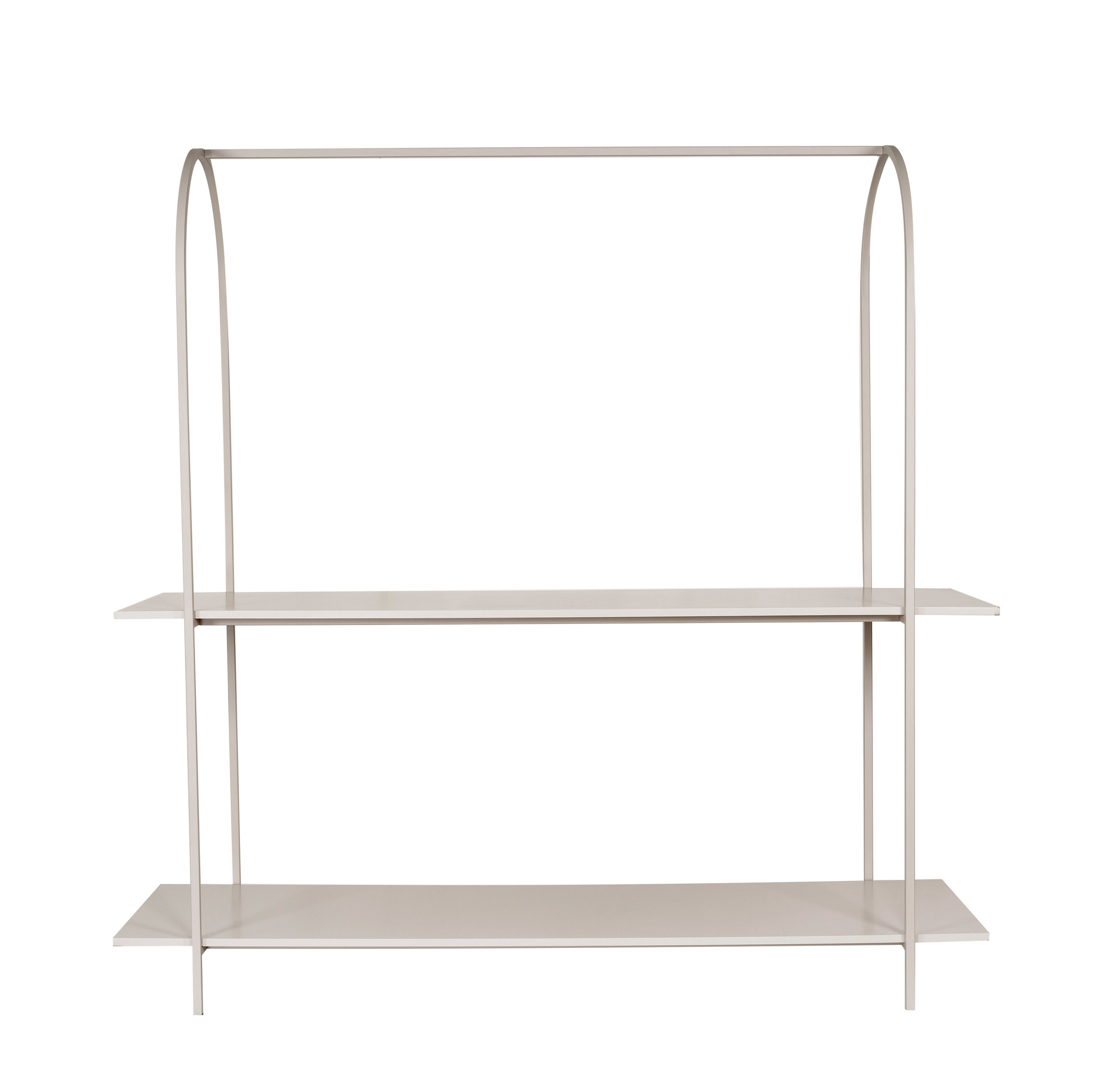 Metal Shelf With 2 Shelves and Rod, Blush Pink - Contemporary - Display ...