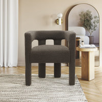 Athena Boucle Fabric Upholstered Accent / Dining Chair - Transitional ...