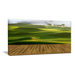 Golf Course with Wooden Path, Landscape Canvas Art Print, 40x20 ...