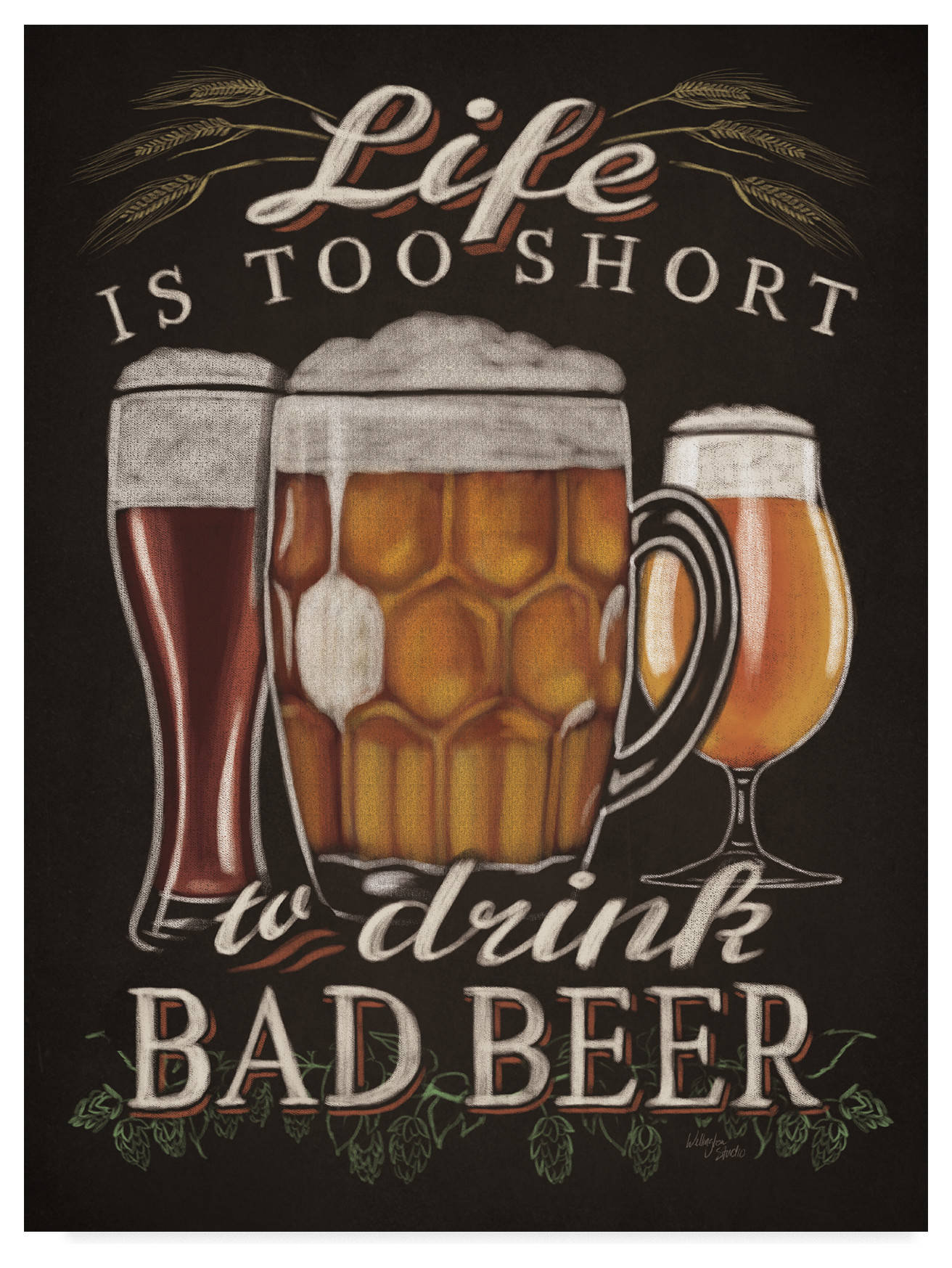 Wellington Studio 'Beer O Clock Ii' Canvas Art, 24"x32" - Farmhouse - Prints And Posters - by ...