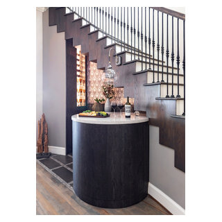 The Curved Stair - Home Bar - Houston - by BKD Interiors | Houzz