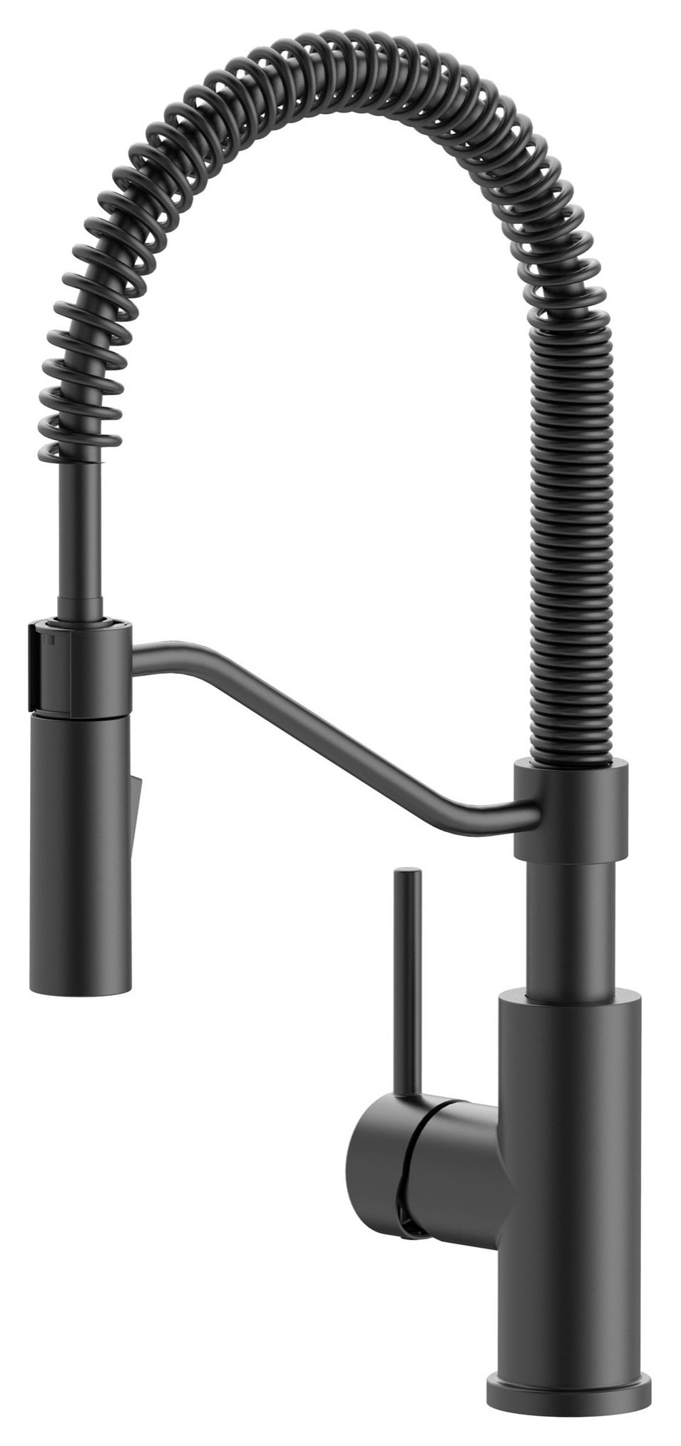 Modern Spring-Type Kitchen Faucet LK20M Matte Black, 3.75 in. W x 15.87 ...