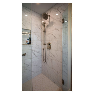 Greenfield Cameo Vanity and Drawer Stacker w/Free Standing Tub and Tiled Shower - Classique Chic ...