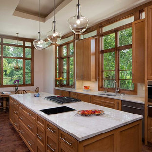 75 Beautiful Craftsman Kitchen With Window Backsplash Pictures & Ideas ...