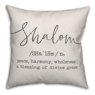 Shalom Definition Throw Pillow, 16x16 - Contemporary - Decorative ...
