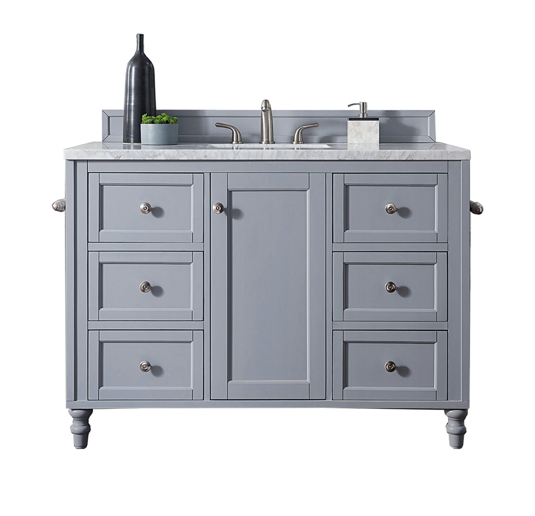 Copper Cove Encore 48" Single Vanity Gray, 3 Cm Arctic Fall Solid ...