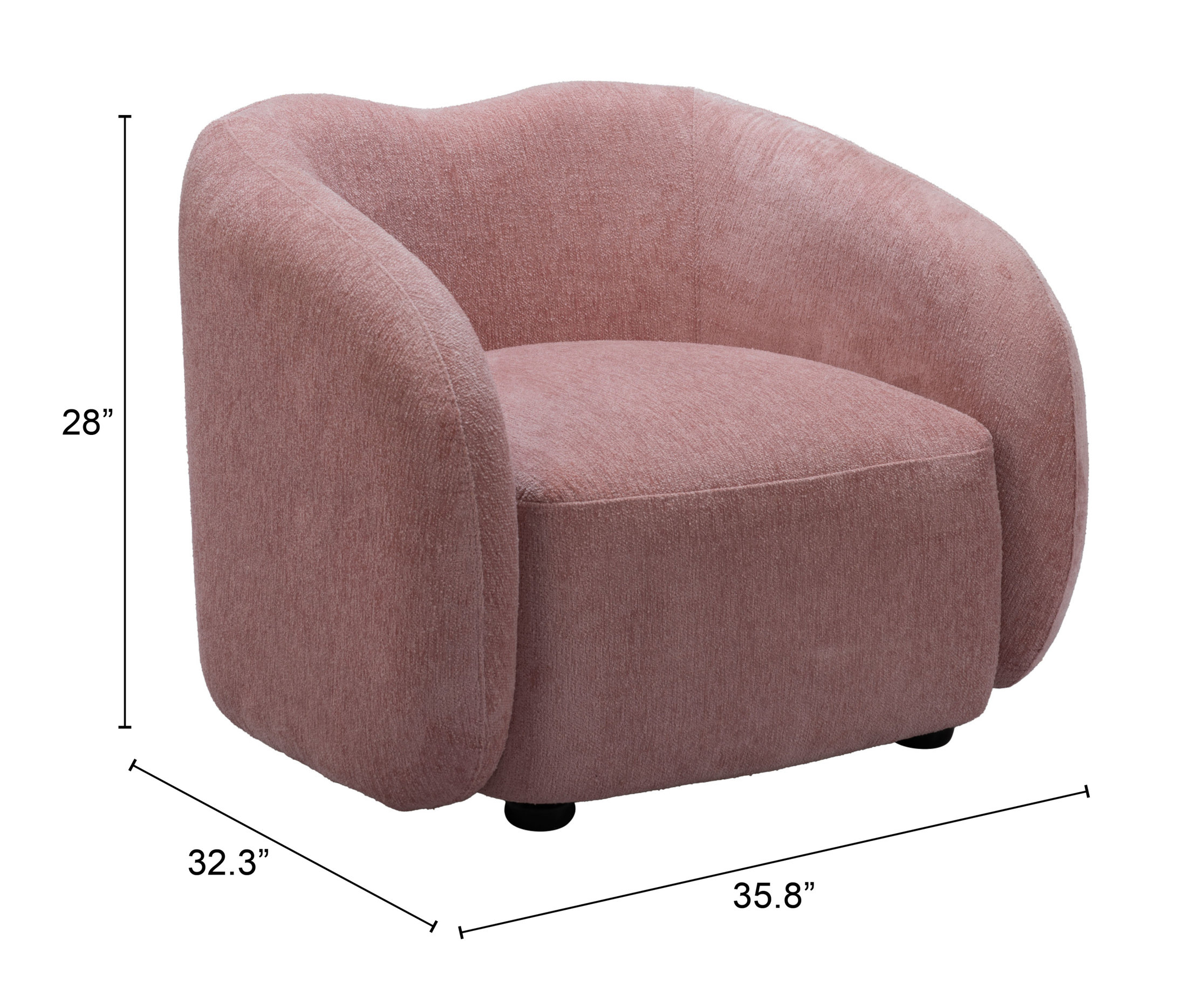 Tallin Accent Chair Mauve Pink - Contemporary - Armchairs And Accent ...