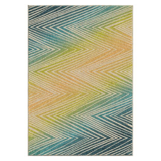 Orian Rugs, Chevron Wendover, Multi, Area Rug, 5'2"x7'6", 2357 8x11 ...