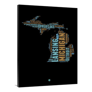 "Michigan Word Cloud 1" Fine Art Print, 36" x 48" - Modern - Prints And ...