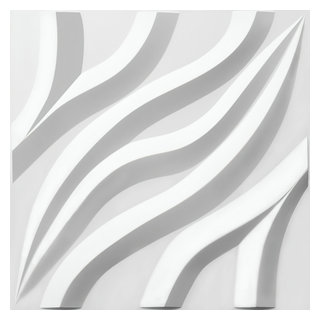 White Waves 3D Wall Panels - Modern - Wall Panels - by Dundee Deco | Houzz