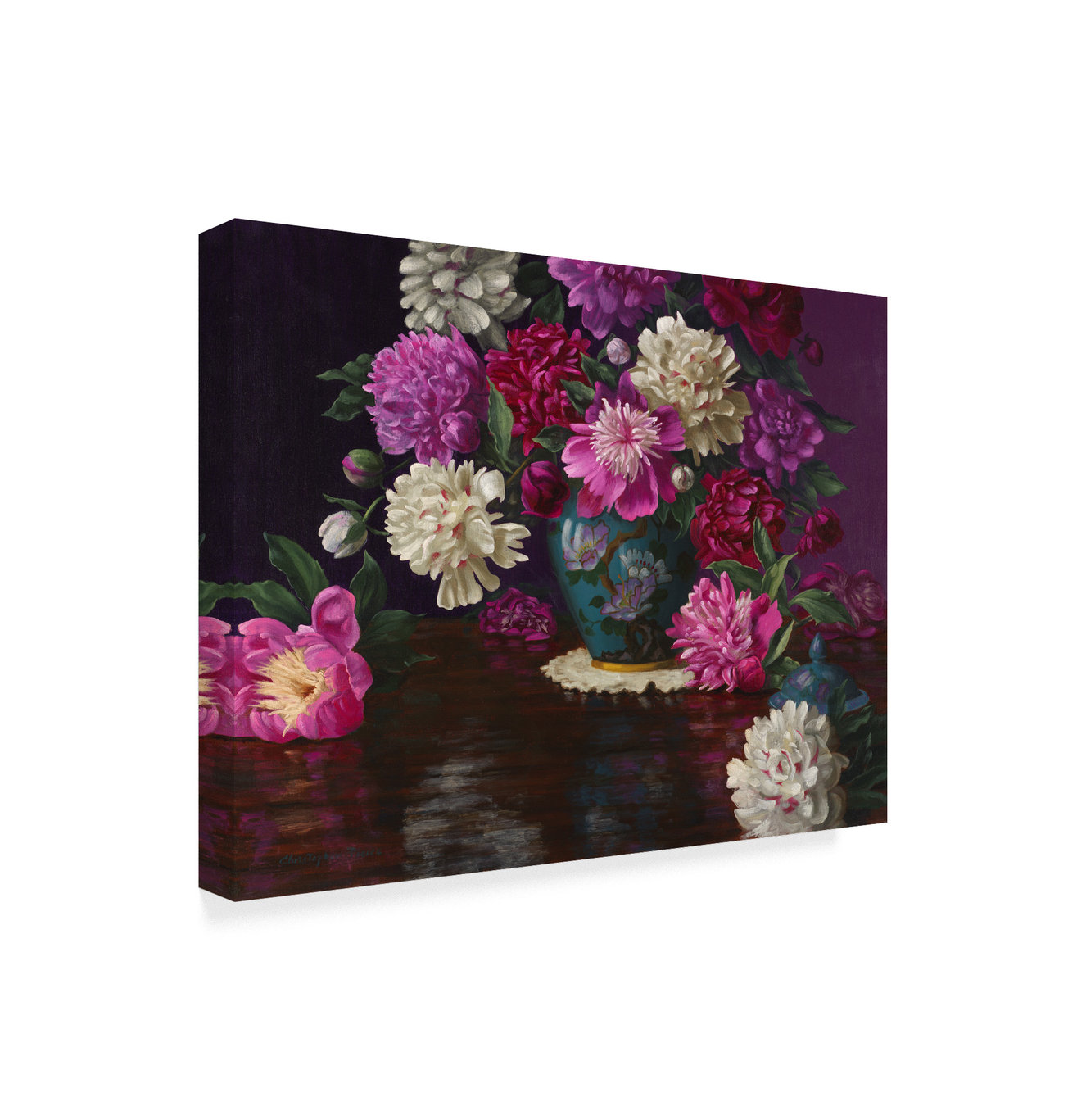 Christopher Pierce 'Imperial Peonies' Canvas Art, 47"x35", 47"x35 ...