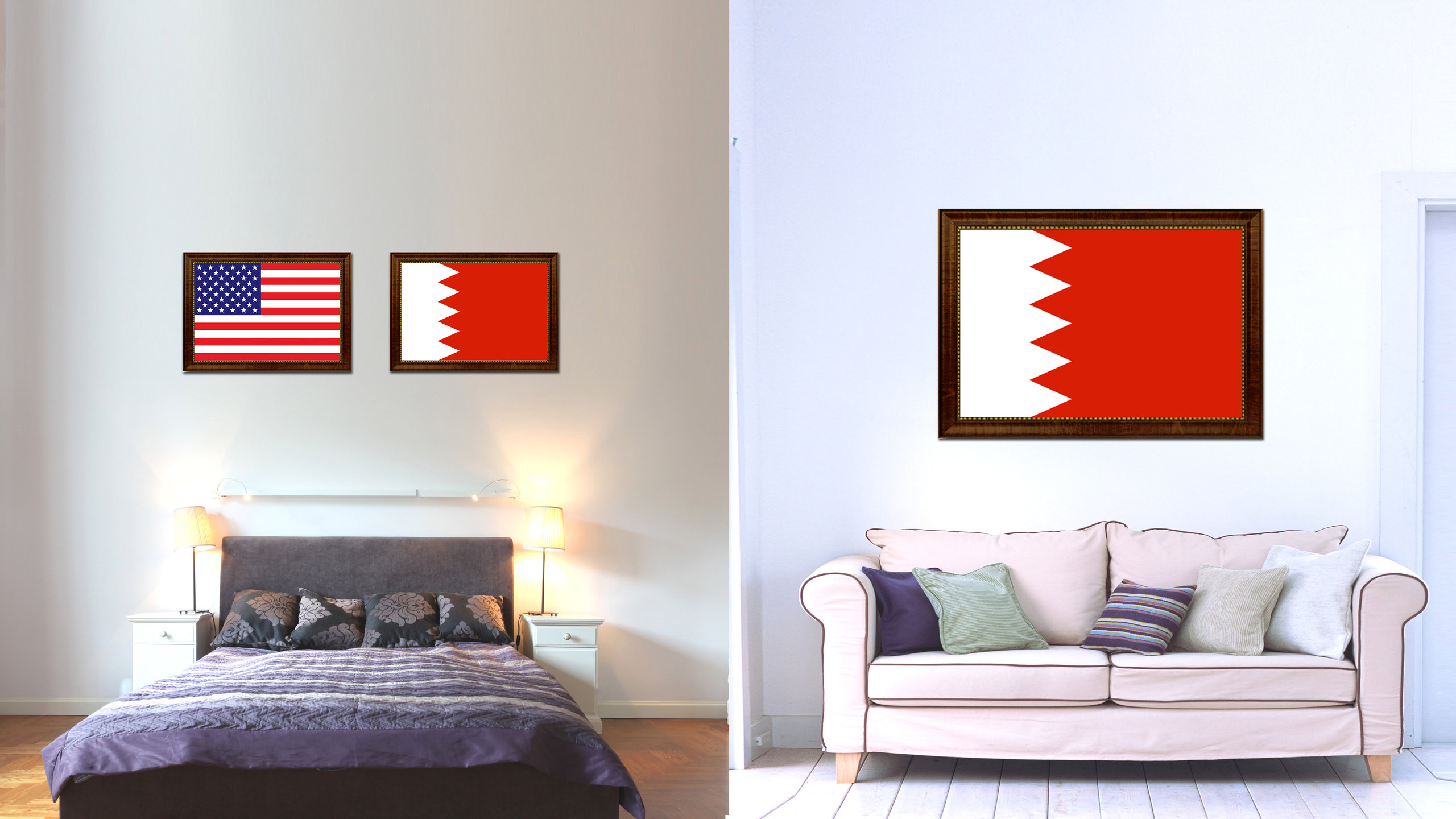 Bahrain Country Flag Canvas Print, 15"x21", 15"x21" - Traditional ...