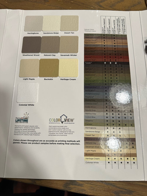 Certainteed siding color help…pretty please!