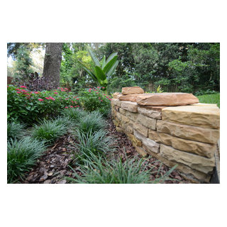 Natural Stone Dry-Stack Retaining Walls with Dry-Laid Stone Pathways ...