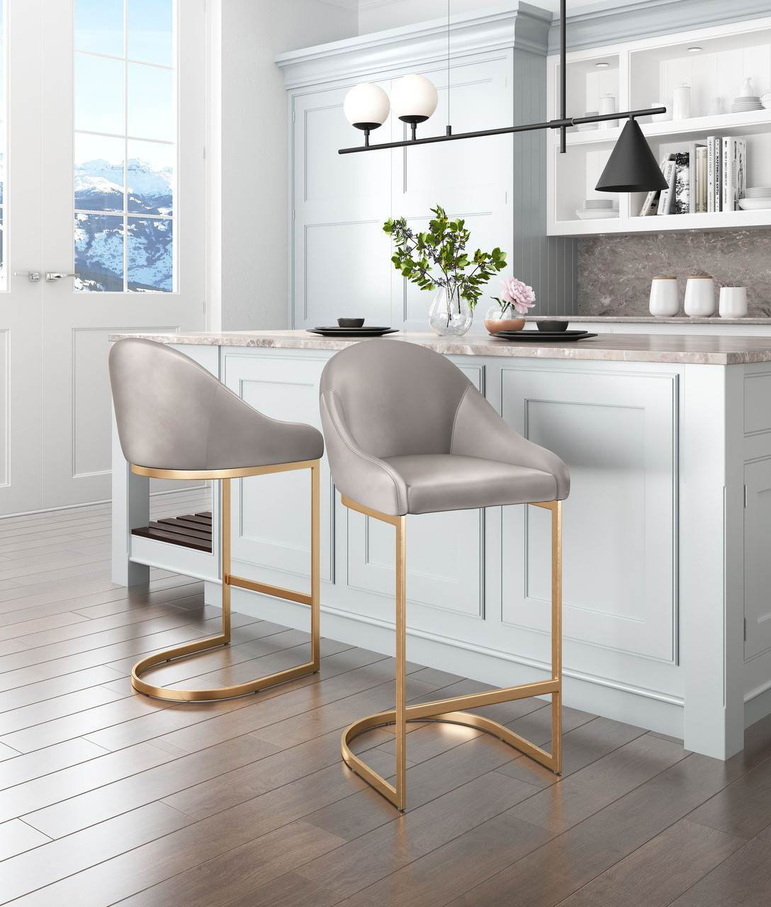 Scott Counter Chair Gray - Contemporary - Bar Stools And Counter Stools ...