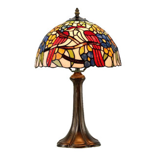 Dale Tiffany 1-Light Metal & Art Glass Table Lamp in Antique Bronze ...