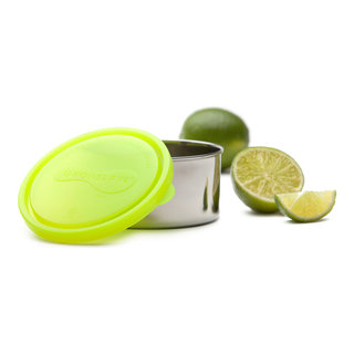 U Konserve Stainless Steel and Neon Green 16 Ounce Round Food Container ...