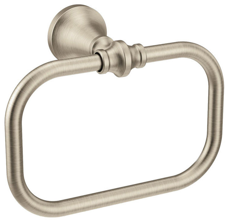 Moen YB0586BN CSI Colinet Towel Ring, Brushed Nickel - Traditional ...