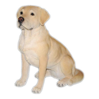 Yellow Labrador Retriever Dog Garden Statue, 14.25" - Contemporary ...