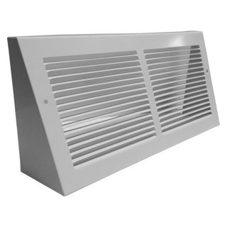 White Triangular Stamped Steel Baseboard Return, 24"x6" - Contemporary ...