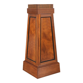 NVIN0456 Tall Mahogany Vintage Pedestal - Traditional - Plant Stands ...
