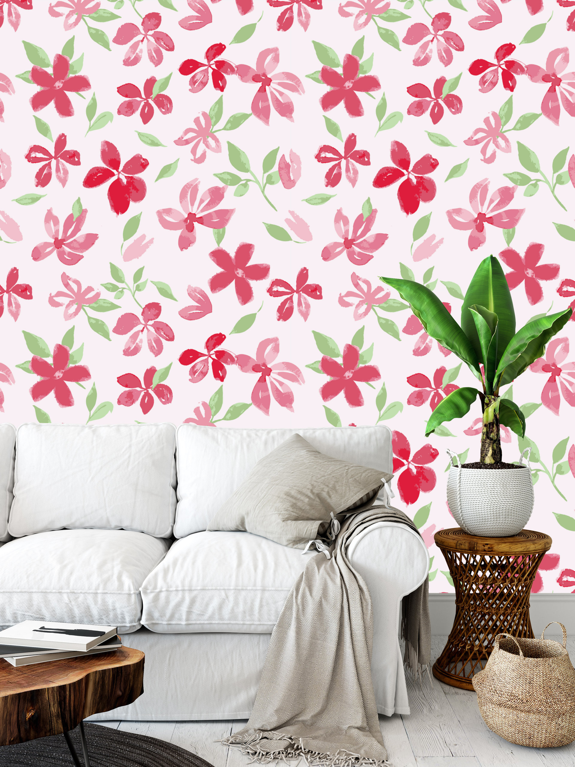 Radiance Red Wallpaper by Monor Designs, Sample 12"x8" - Contemporary ...