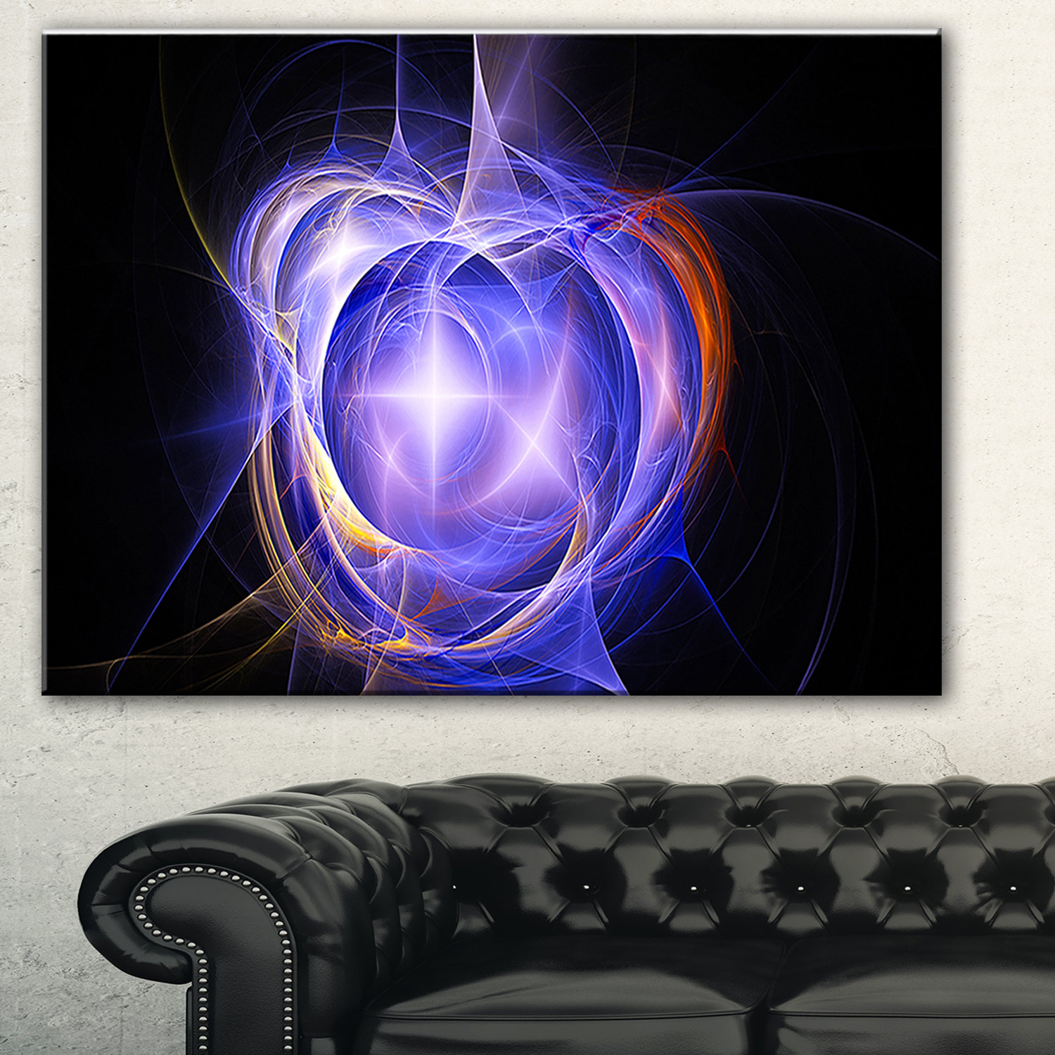 "Supernova Explosion Blue" Digital Art Canvas Print, 40"x20 ...