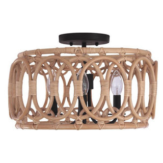 Organically Inspired Tablas 16" Light - Tropical - Flush-mount Ceiling ...