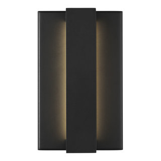 Windfall 1-Light 8.20"H LED Outdoor Wall Mount in Black, 3.900 - Modern ...