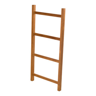 Teak Towel Ladder 47" (120 cm) with 4 bars - Transitional - Towel Racks ...