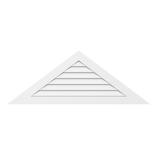 Triangle PVC Gable Vent, Standard Frame, 54"W x 24-3/4"H - Transitional ...
