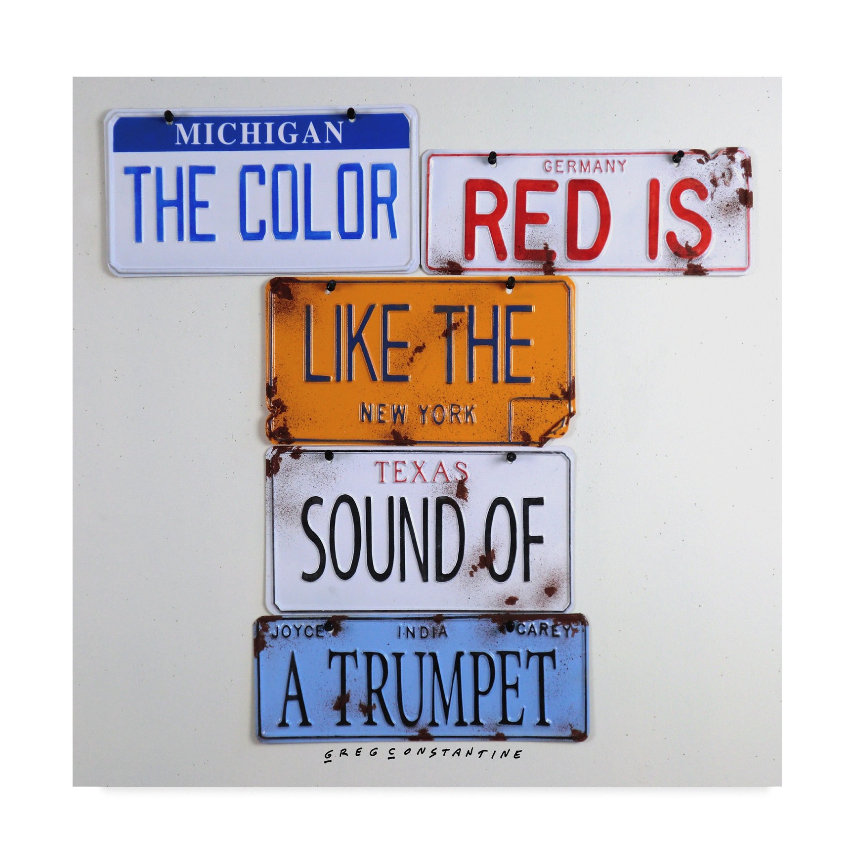 Gregory Constantine 'Carey The Color Red' Canvas Art, 14"x14 ...